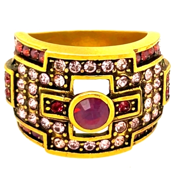 Heidi Daus | Jewelry | Vtg Heidi Daus Ring With Lavender Purple And ...